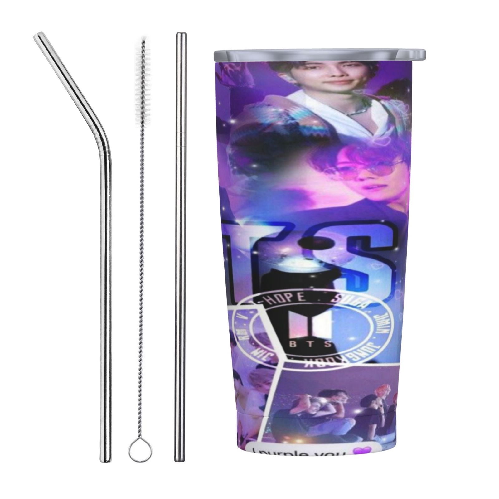 BTS Coffee Mug Insulated Stainless Steel Bottle Vacuum Mug Cartoon ...