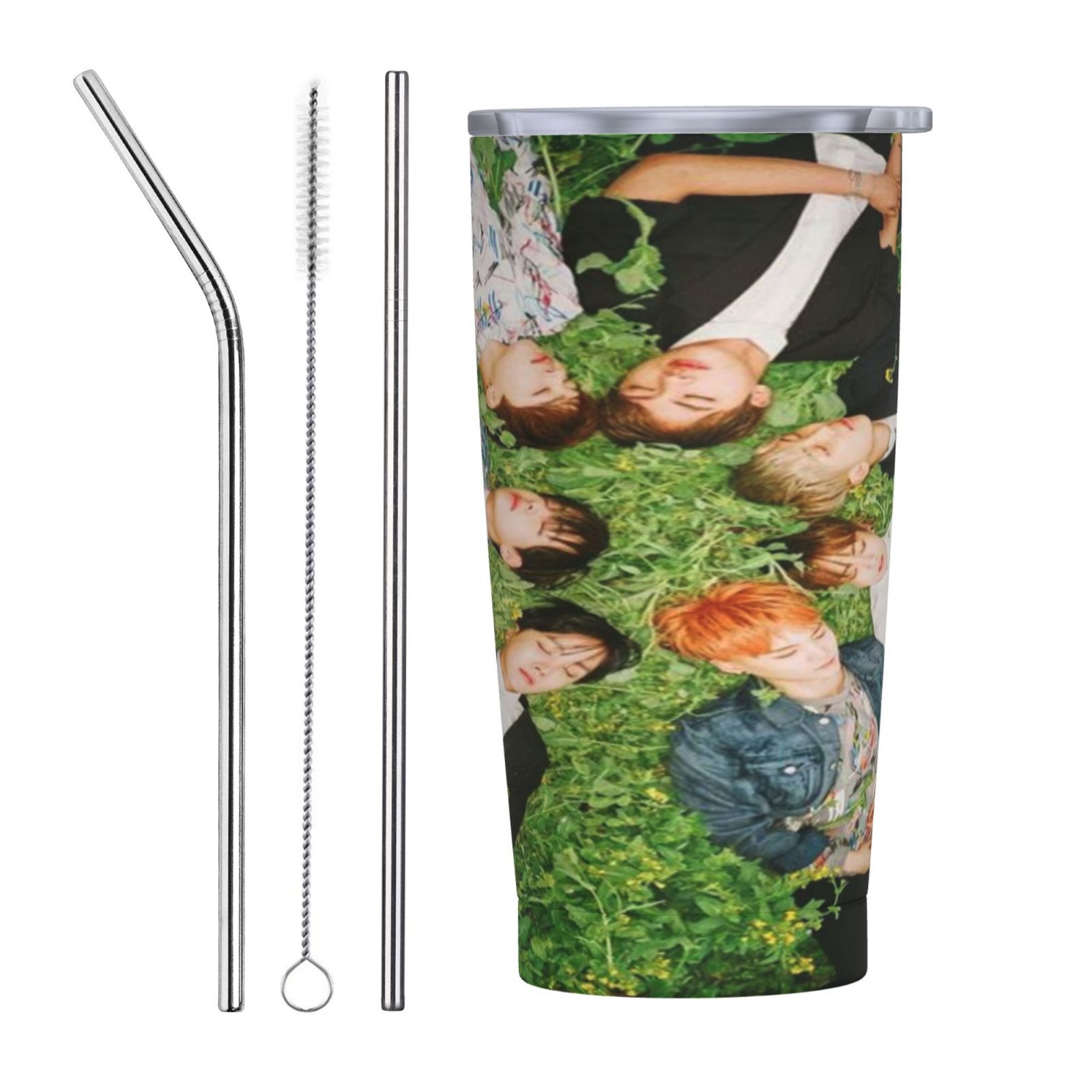 BTS Coffee Mug Insulated Stainless Steel Bottle Vacuum Mug Cartoon ...