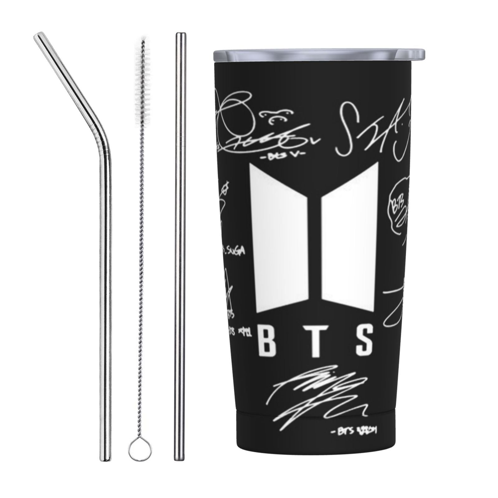 BTS Coffee Mug Insulated Stainless Steel Bottle Vacuum Mug Cartoon ...