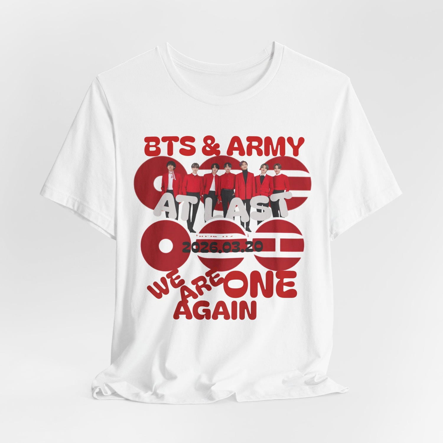 BTS Comeback 2026 Retro Music Graphic Tee | Bangtan OT7 Women Shirt ...