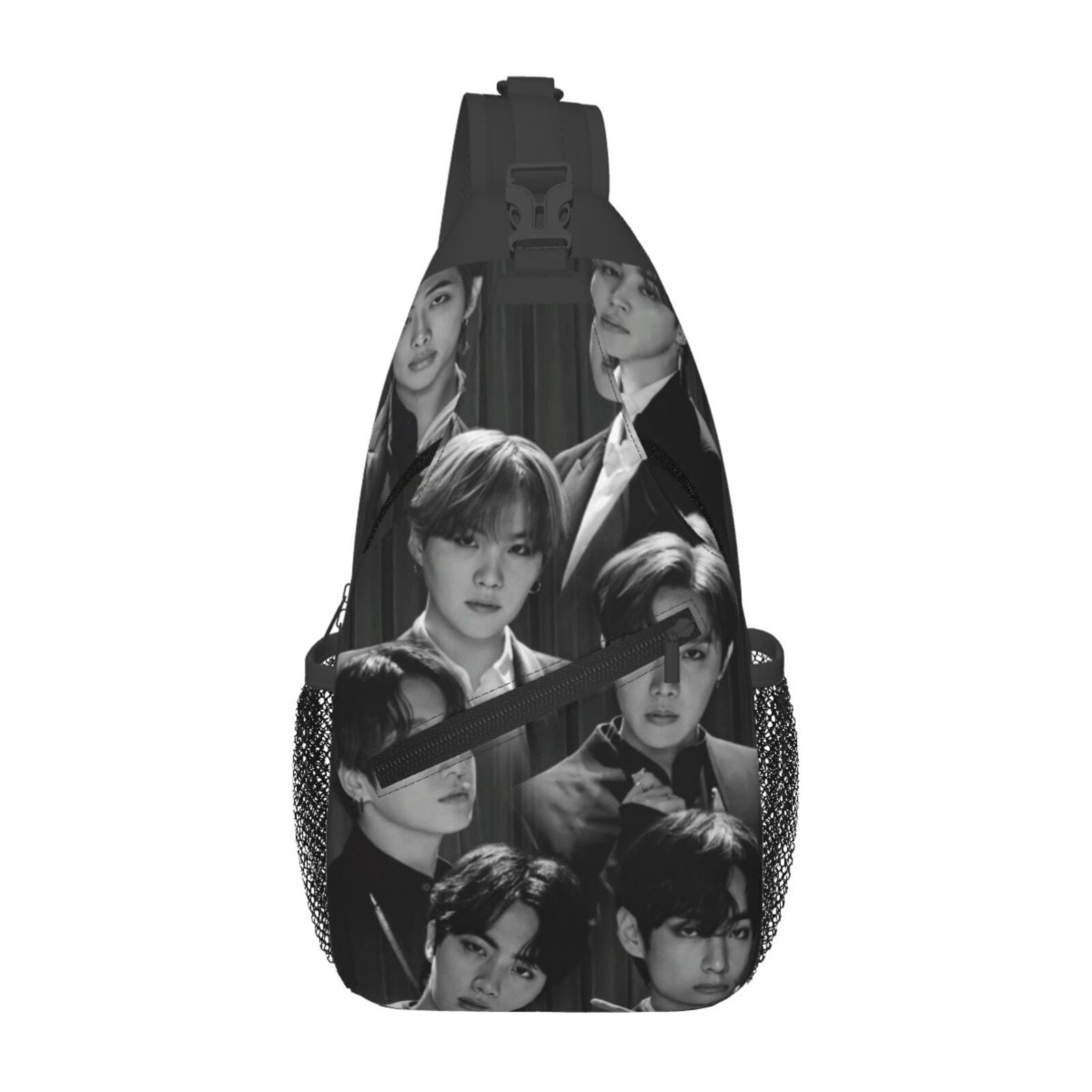 BTS Cross Chest Bag Diagonally Kpop Casual Backpack Crossbody Bag ...