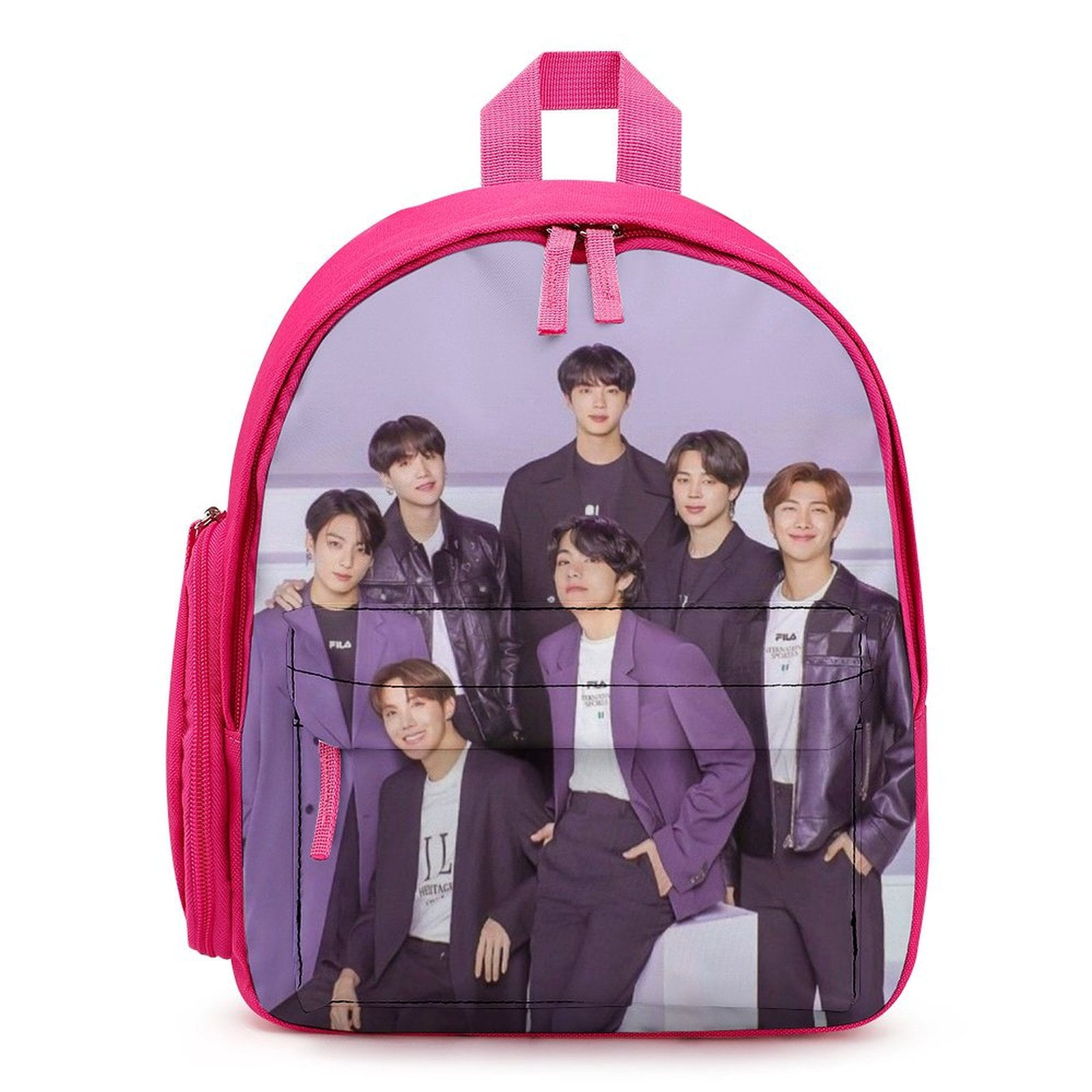 BTS Cute Backpack Zipper Lightweight Daypack Fashion Small Backpacks ...
