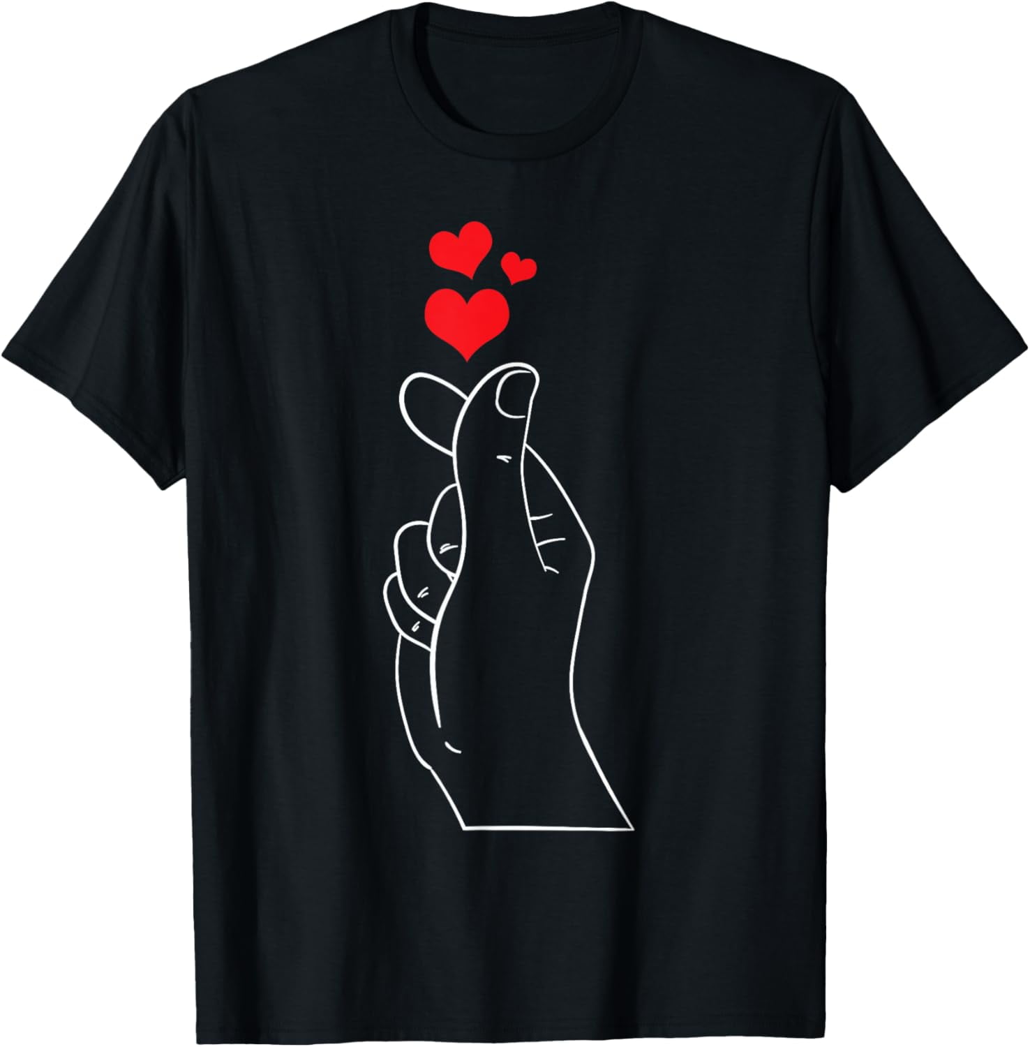 BTS Finger Heart Korean K-Pop Fan K-Drama Oppa Lover T-Shirt - Walmart.com