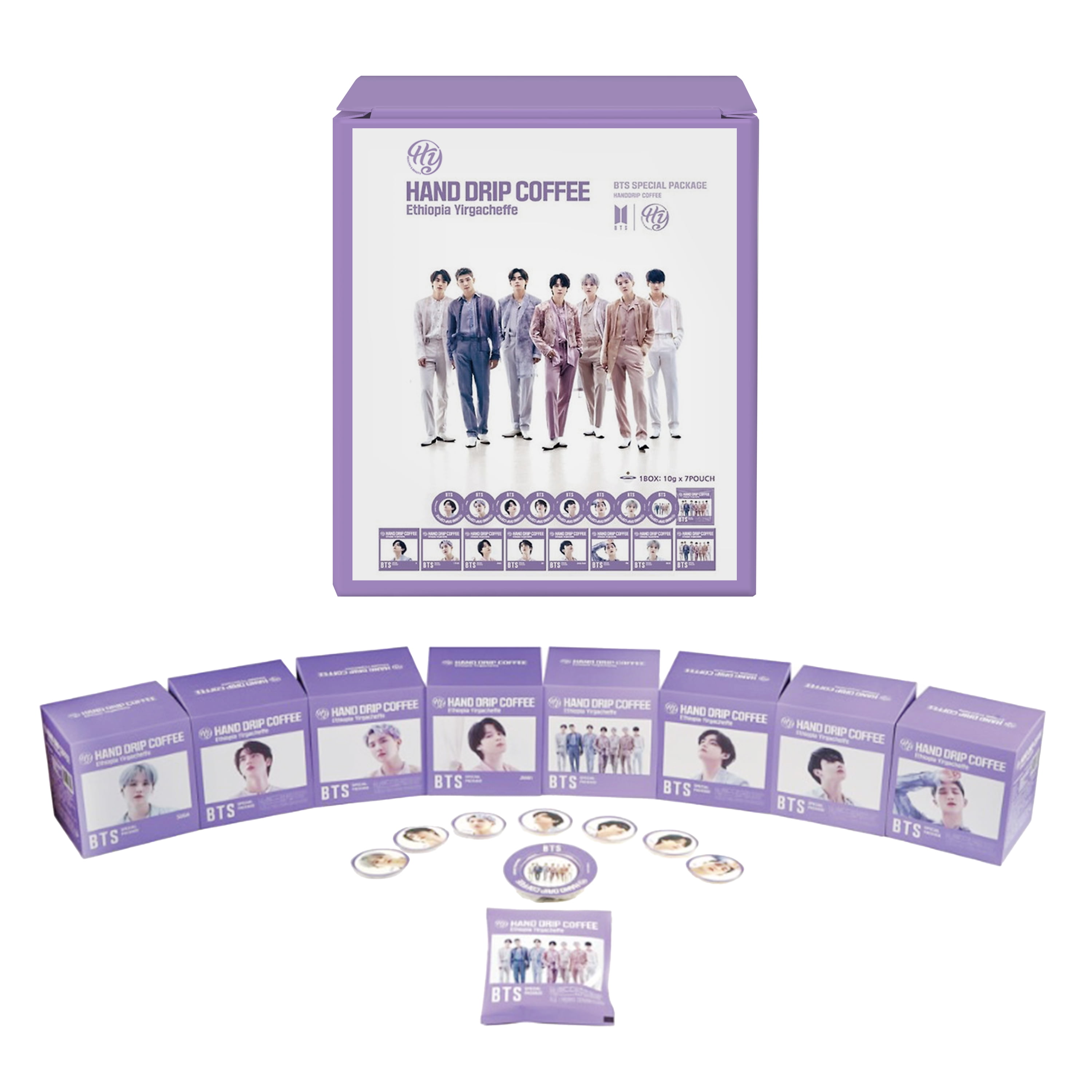 BTS Full Set Hand Drip Ethiopia Yirgacheff Coffee, 7ea x 8box - Walmart.com