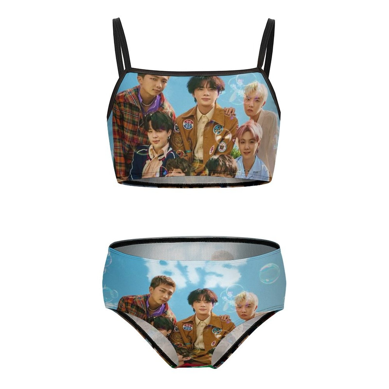 BTS Girls Bikini Swimsuits Two-piece Beach Bathing Suit Swimwear 10-12Y(150cm) - Walmart.com