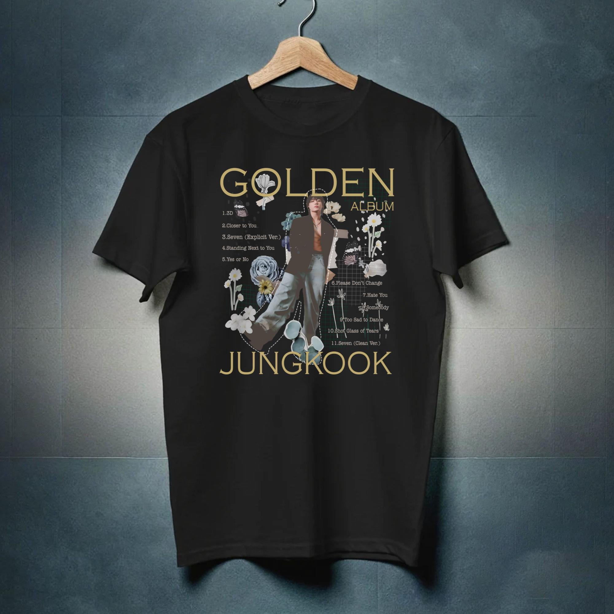BTS Jungkook Kpop Shirt, Golden Album, Jung Kook JK T-shirt, Gift For ...