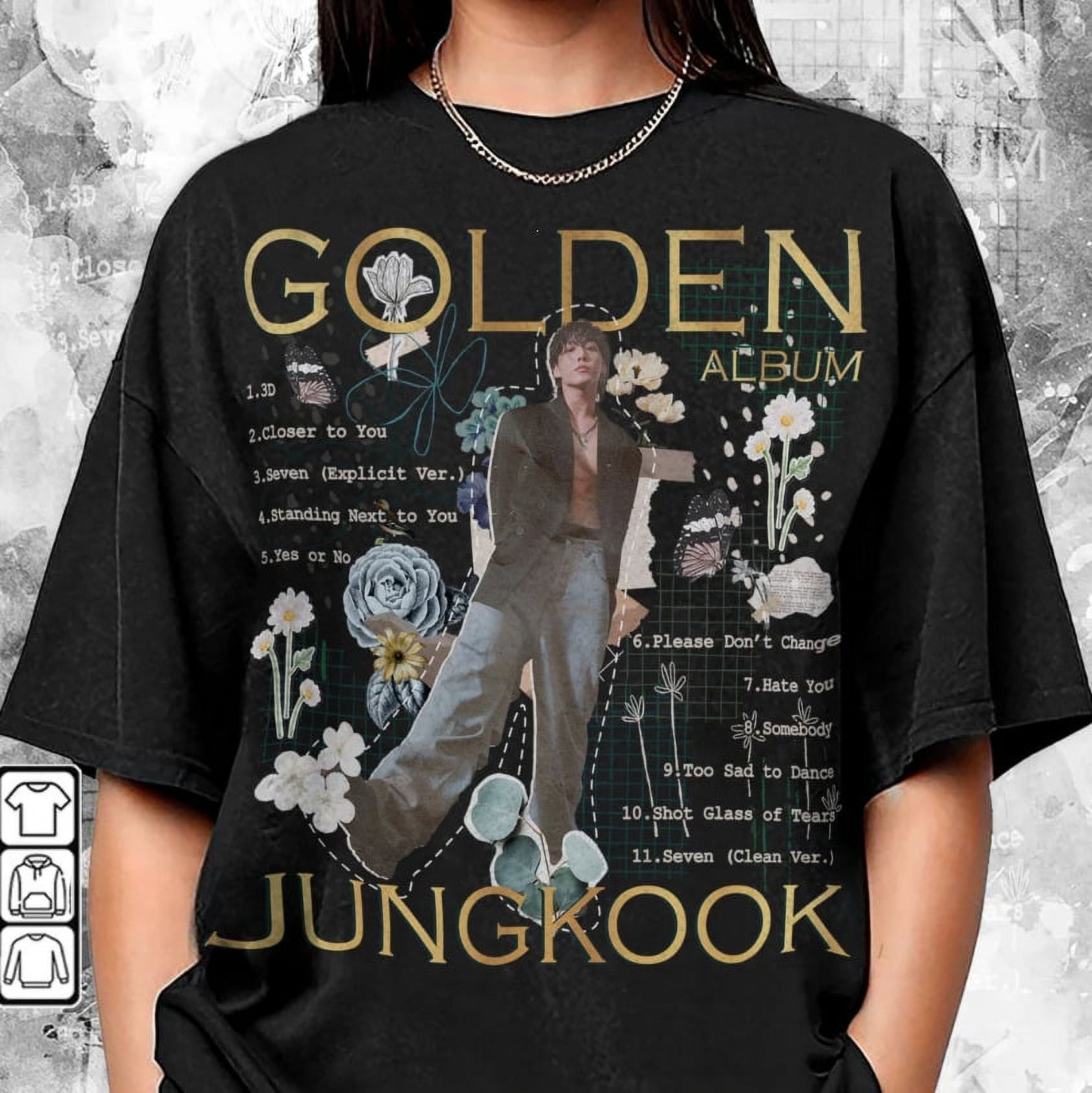 BTS Jungkook Kpop Shirt, Golden Album, Jung Kook JK T-shirt, Gift For ...