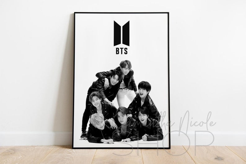 BTS K-Pop Boy Band Group Photo Wall Art Poster Decor 12x18 UNFRAMED ...