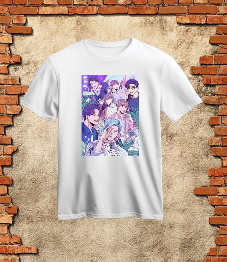 BTS Kpop Shirt, Jin Suga J Hope RM Jimin V Jungkook Tee, Bangtan Boys ...