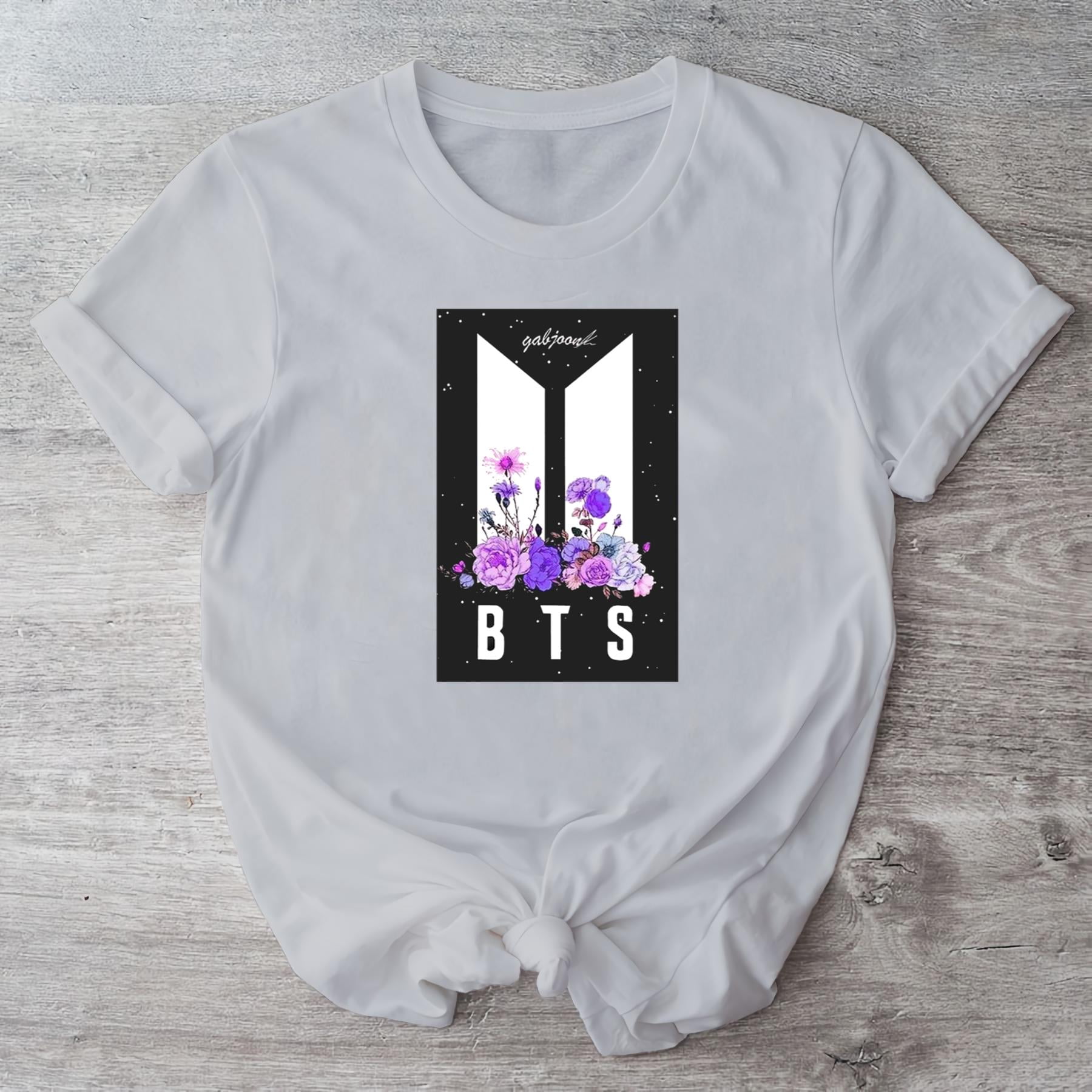 BTS Kpop T-Shirt, Jin Suga J Hope RM Jimin V Jungkook Tee, Bangtan Boys ...