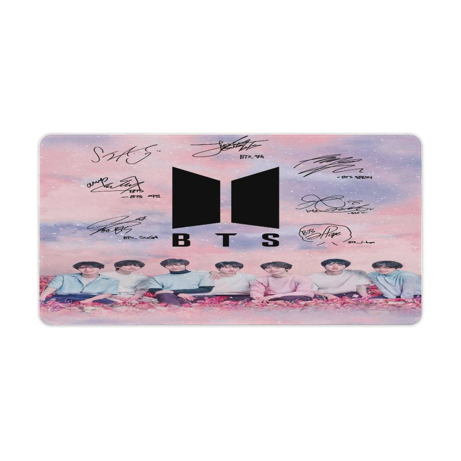 BTS Large Gaming Mouse Pad for Laptop Computer Rubber Edge-Locking ...