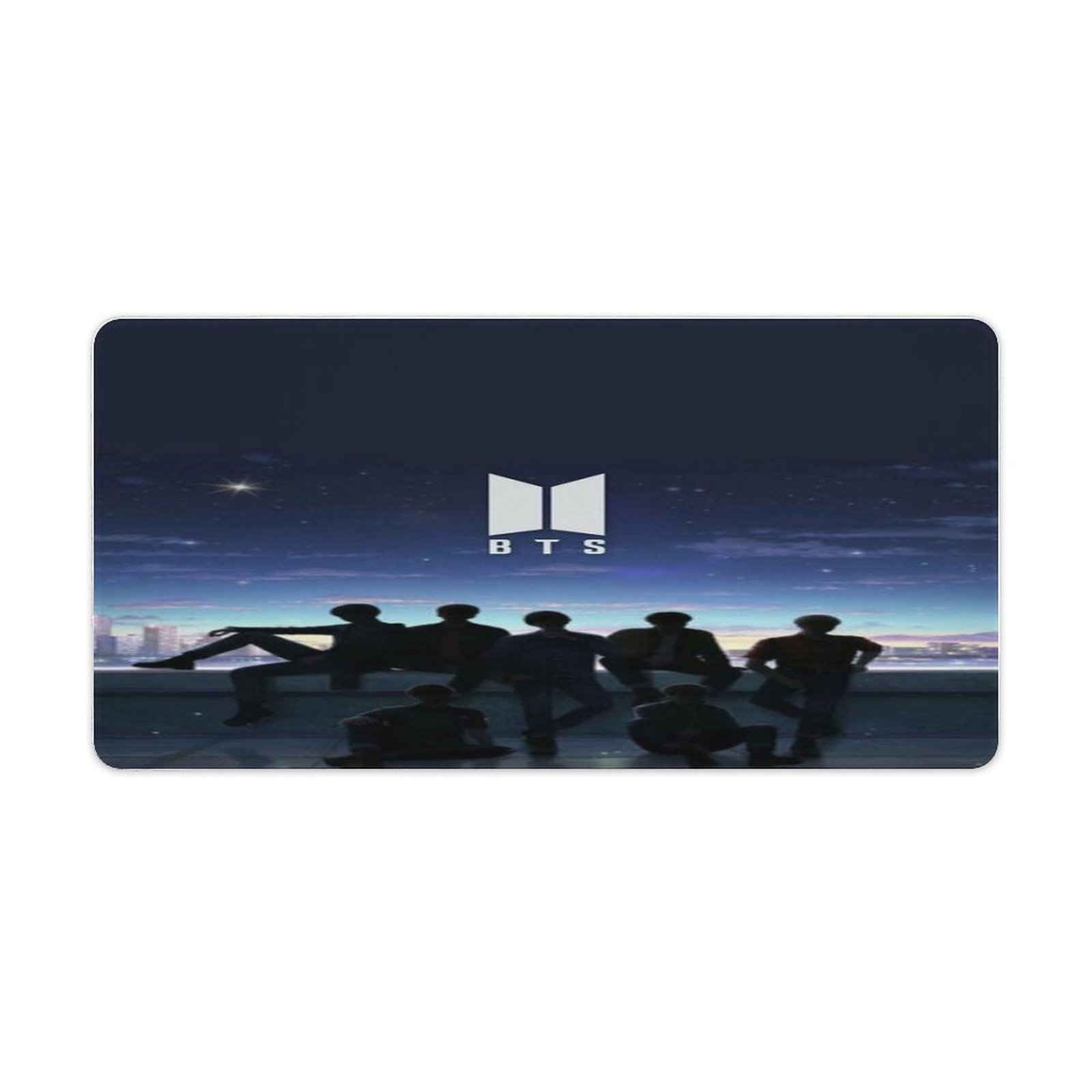 BTS Large Gaming Mouse Pad for Laptop Computer Rubber Edge-Locking ...