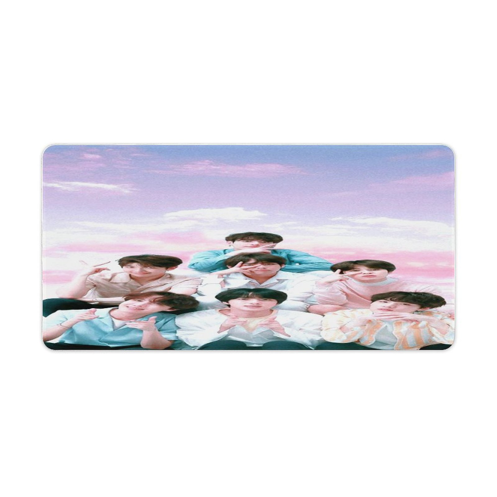 BTS Large Gaming Mouse Pad for Laptop Computer Rubber Edge-Locking ...