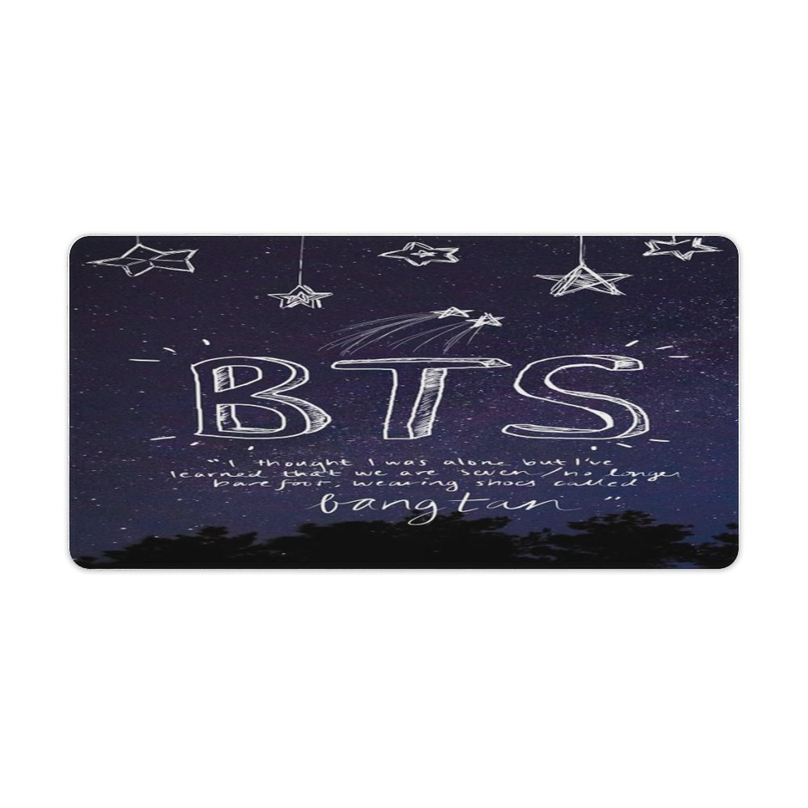 BTS Large Gaming Mouse Pad for Laptop Computer Rubber Edge-Locking ...