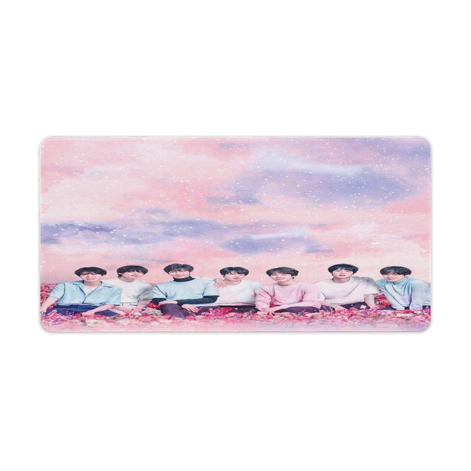 BTS Large Gaming Mouse Pad for Laptop Computer Rubber Edge-Locking ...