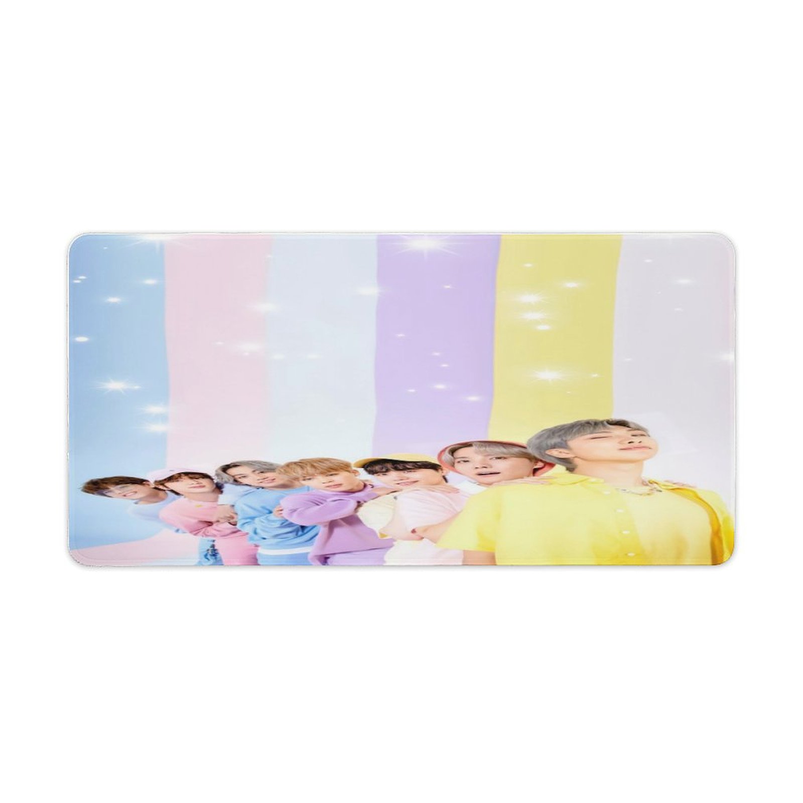 BTS Large Gaming Mouse Pad for Laptop Computer Rubber Edge-Locking ...