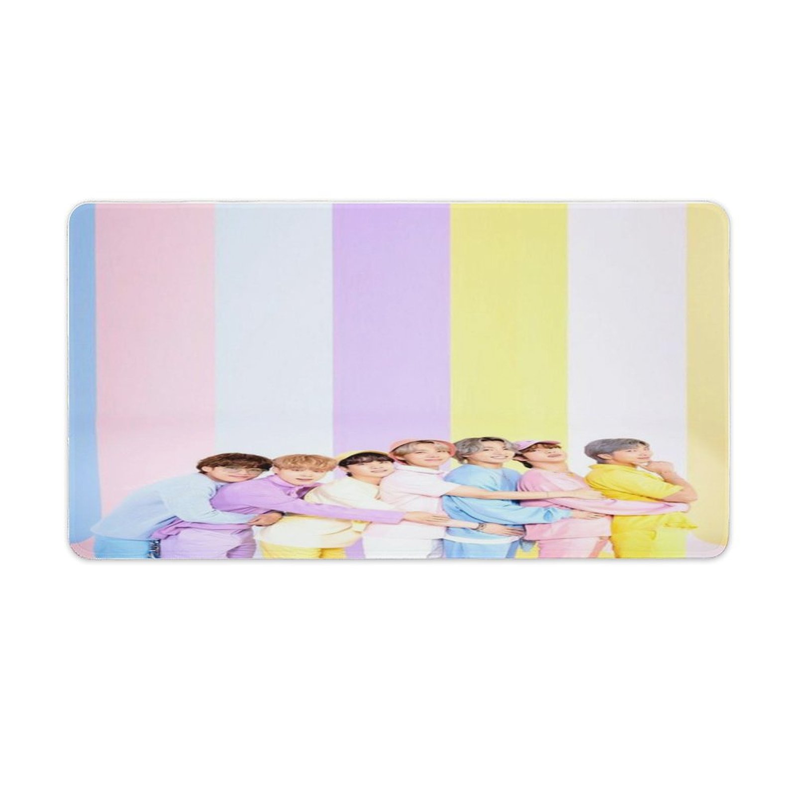 BTS Large Gaming Mouse Pad for Laptop Computer Rubber Edge-Locking ...