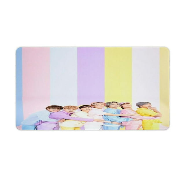 BTS Large Gaming Mouse Pad for Laptop Computer Rubber Edge-Locking ...