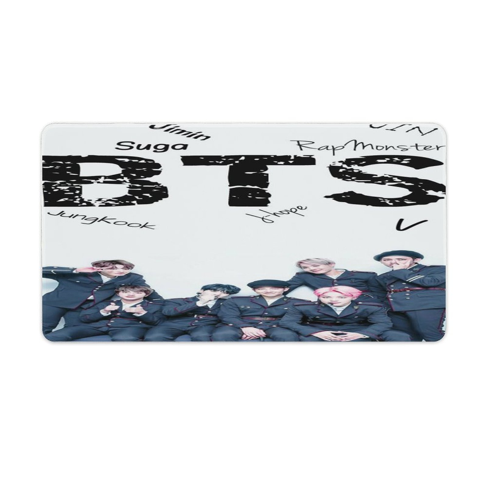 BTS Large Gaming Mouse Pad for Laptop Computer Rubber Edge-Locking ...
