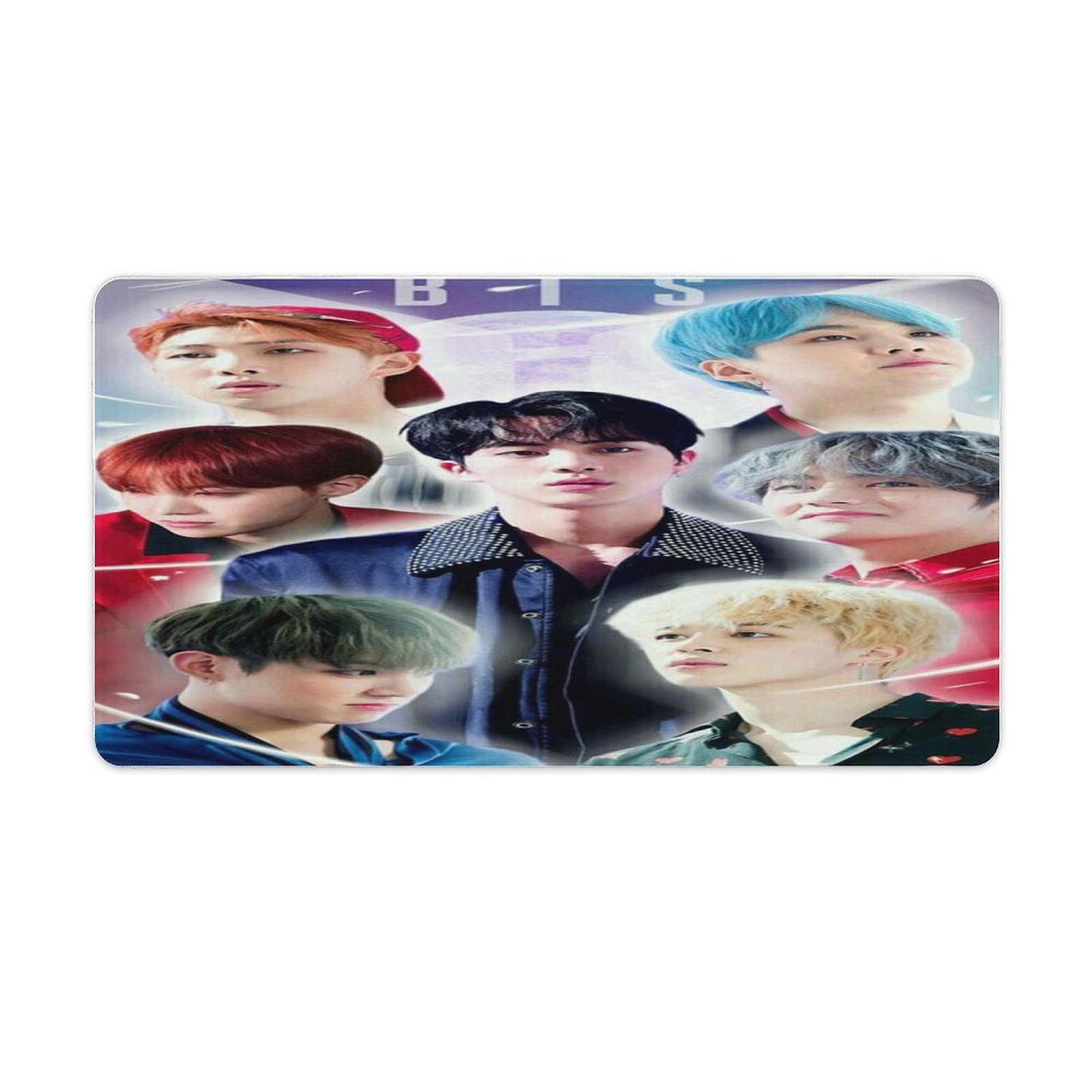 BTS Large Gaming Mouse Pad for Laptop Computer Rubber Edge-Locking ...