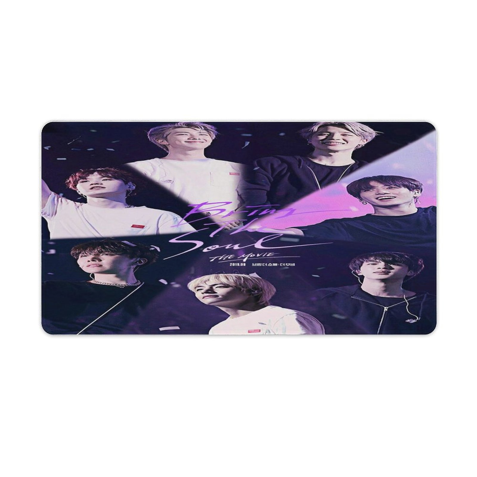 BTS Large Gaming Mouse Pad for Laptop Computer Rubber Edge-Locking ...