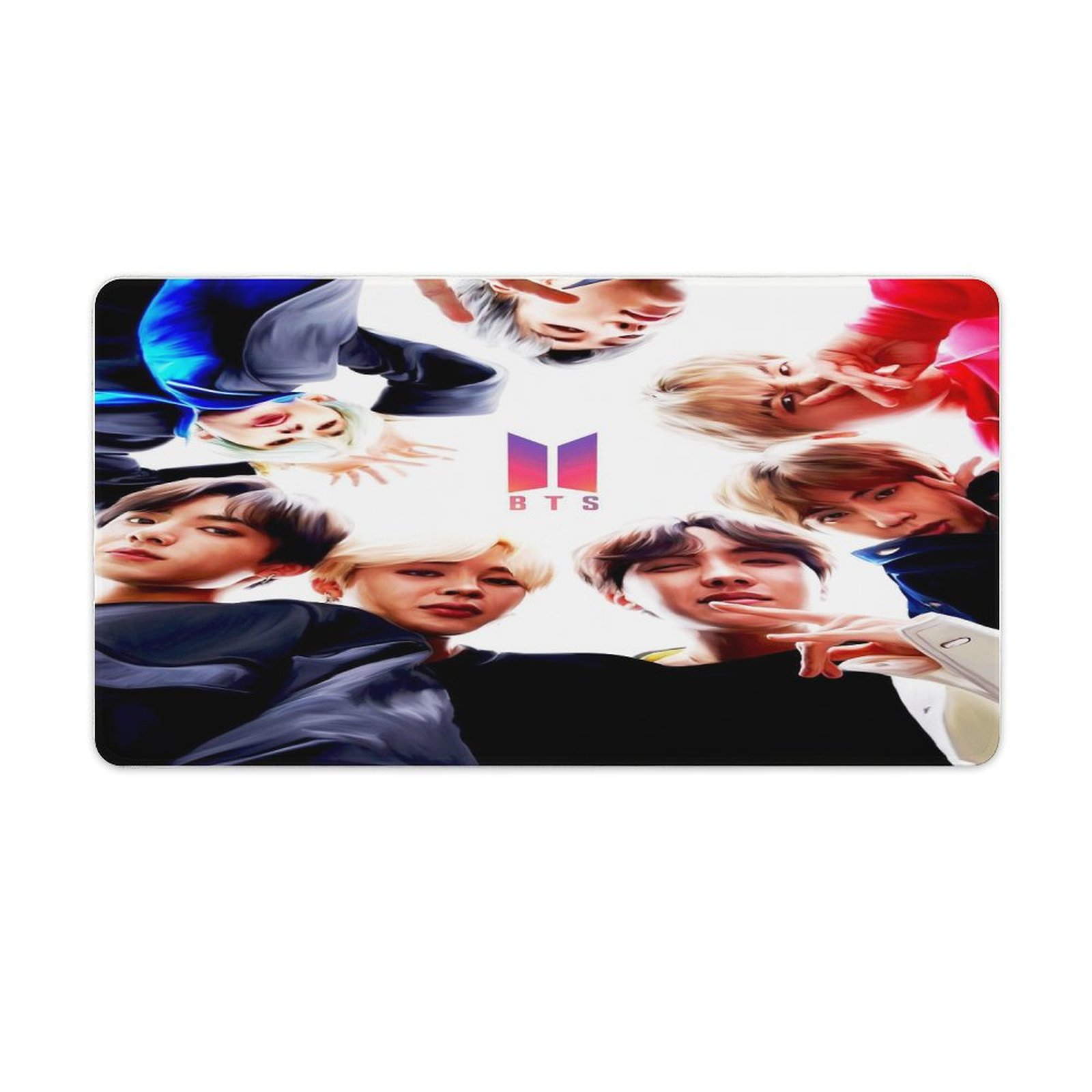 BTS Large Gaming Mouse Pad for Laptop Computer Rubber Edge-Locking ...