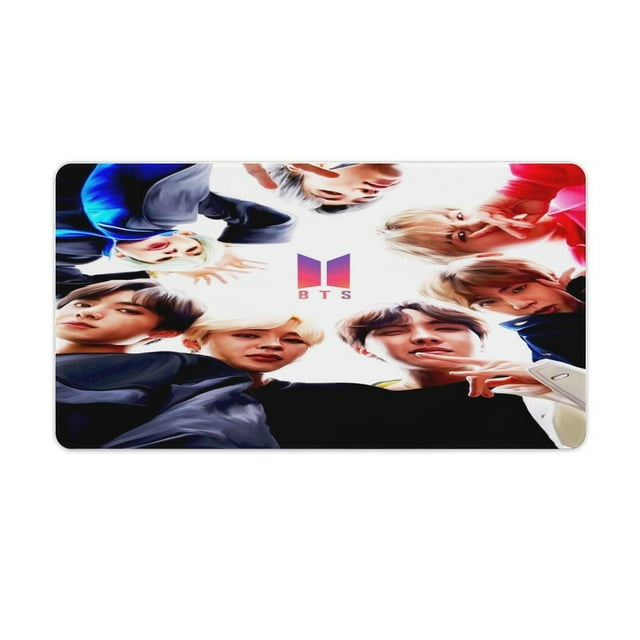 BTS Large Gaming Mouse Pad for Laptop Computer Rubber Edge-Locking ...