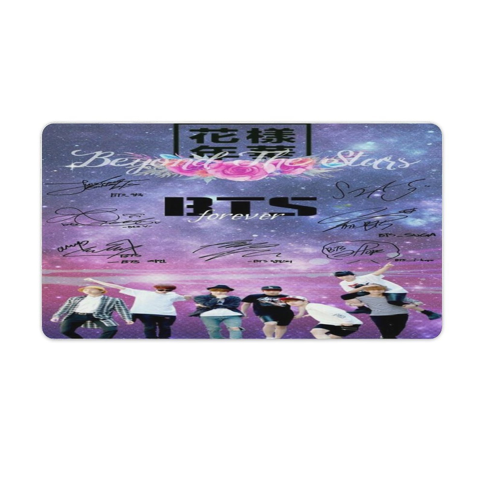 BTS Large Gaming Mouse Pad for Laptop Computer Rubber Edge-Locking ...