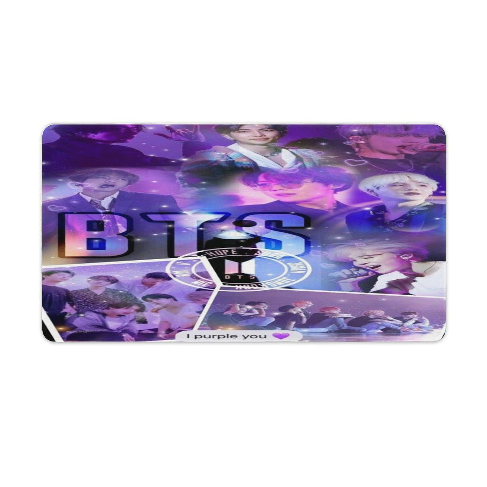 BTS Large Gaming Mouse Pad for Laptop Computer Rubber Edge-Locking ...