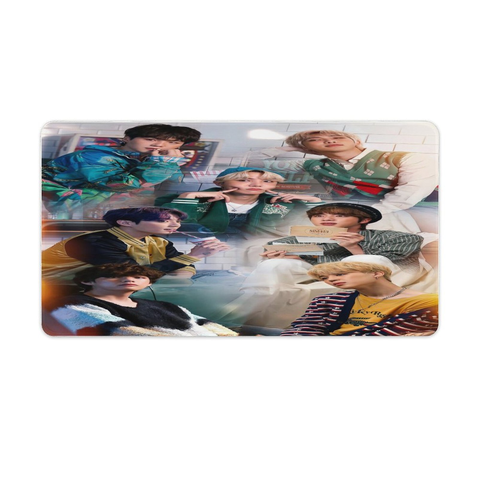 BTS Large Gaming Mouse Pad for Laptop Computer Rubber Edge-Locking ...