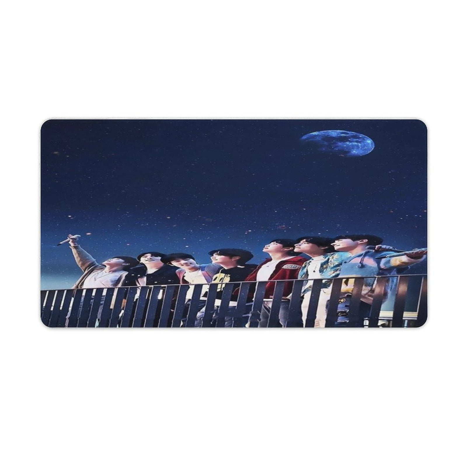 BTS Large Gaming Mouse Pad for Laptop Computer Rubber Edge-Locking ...