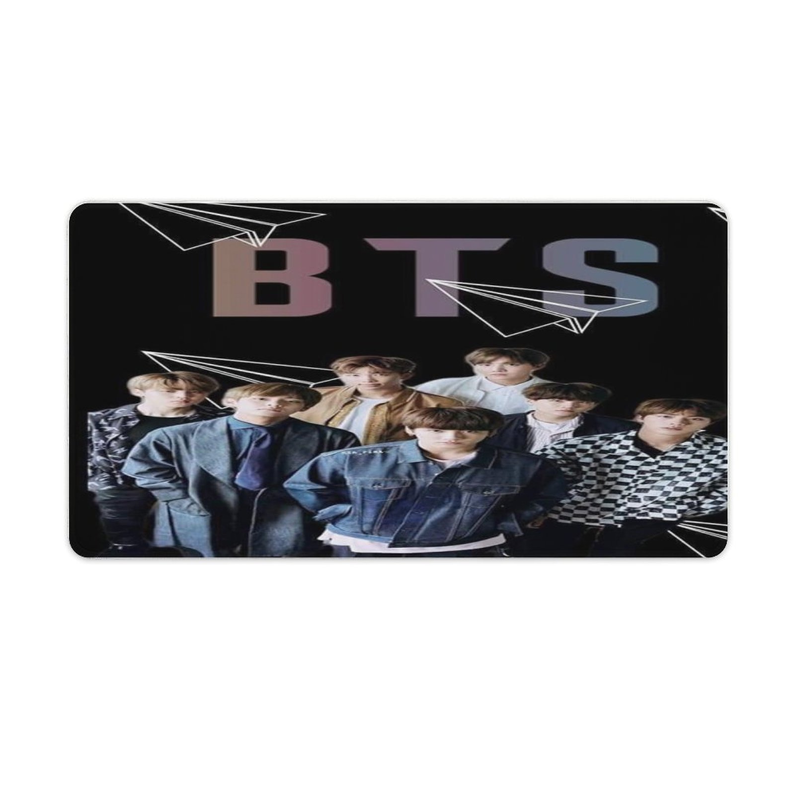 BTS Large Gaming Mouse Pad for Laptop Computer Rubber Edge-Locking ...