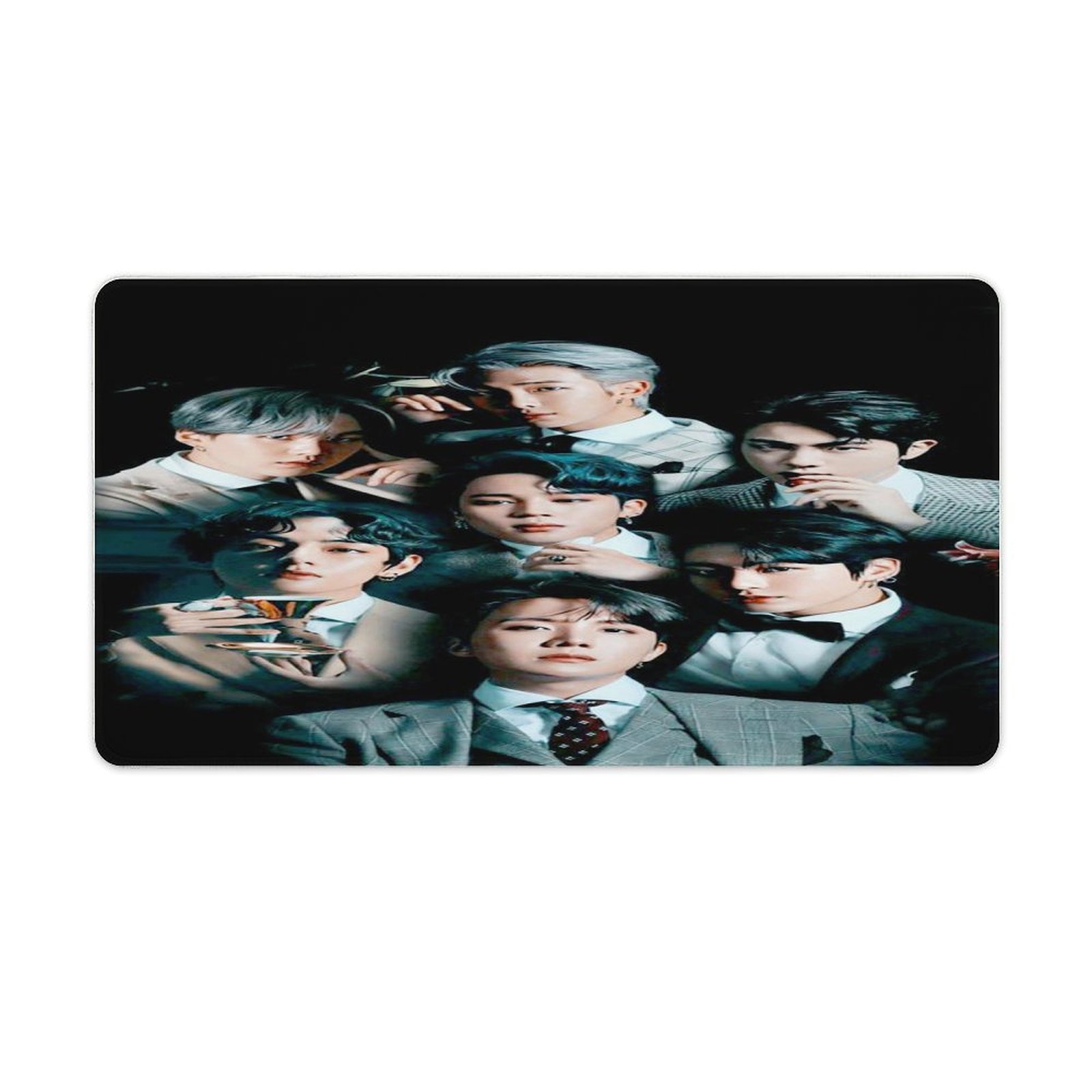 BTS Large Gaming Mouse Pad for Laptop Computer Rubber Edge-Locking ...