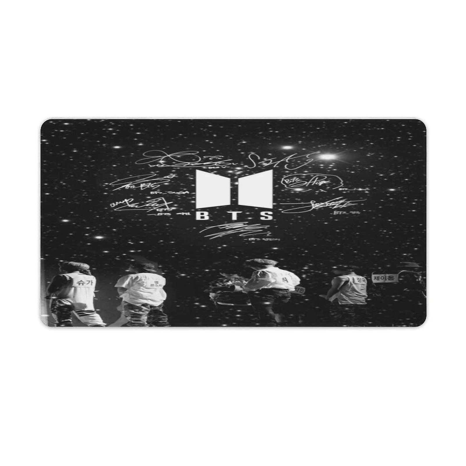 BTS Large Gaming Mouse Pad for Laptop Computer Rubber Edge-Locking ...