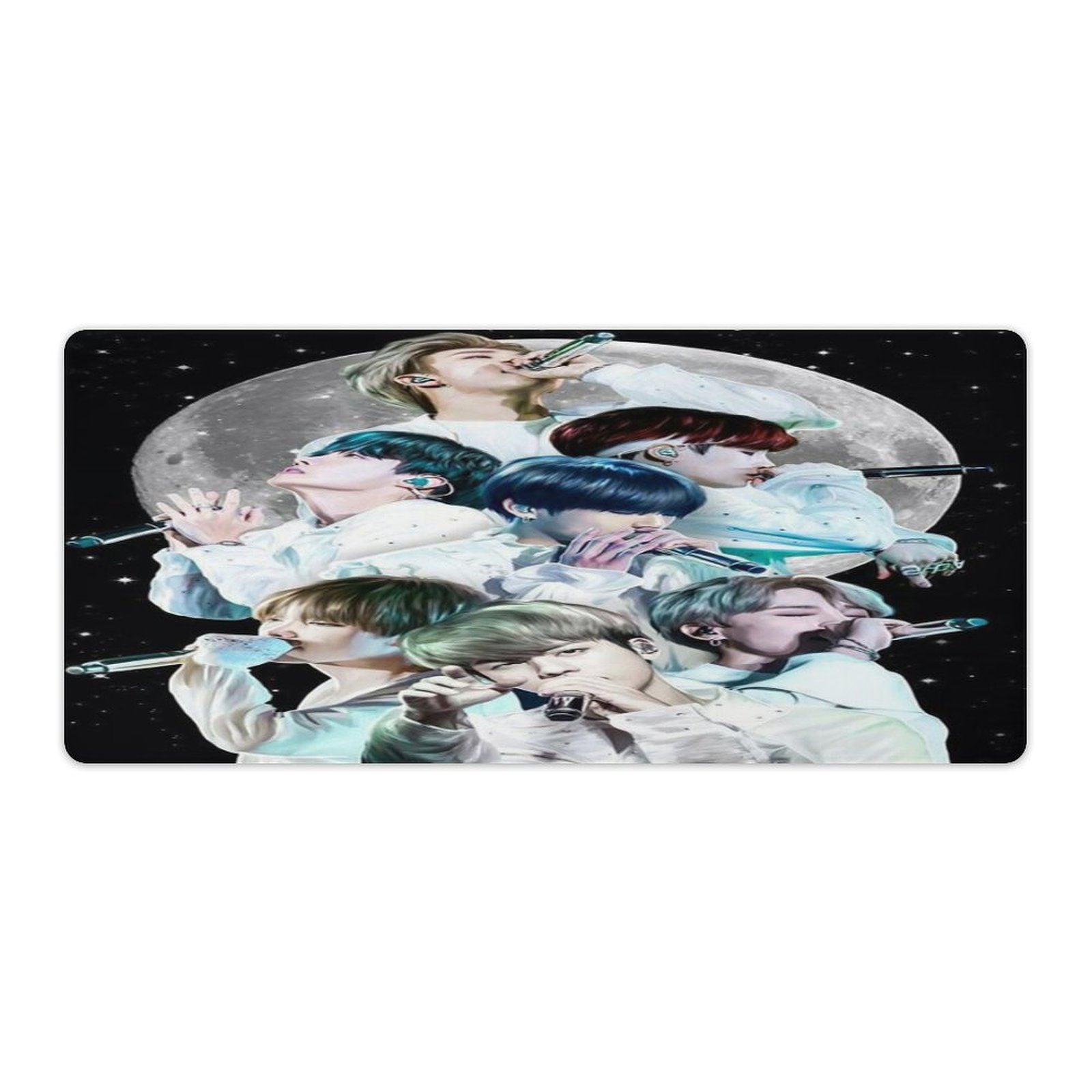 BTS Large Gaming Mouse Pad for Laptop Computer Rubber Edge-Locking ...