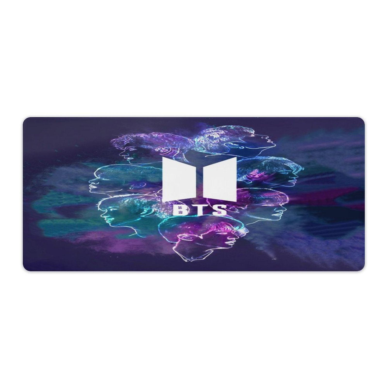 BTS Large Gaming Mouse Pad for Laptop Computer Rubber Edge-Locking ...