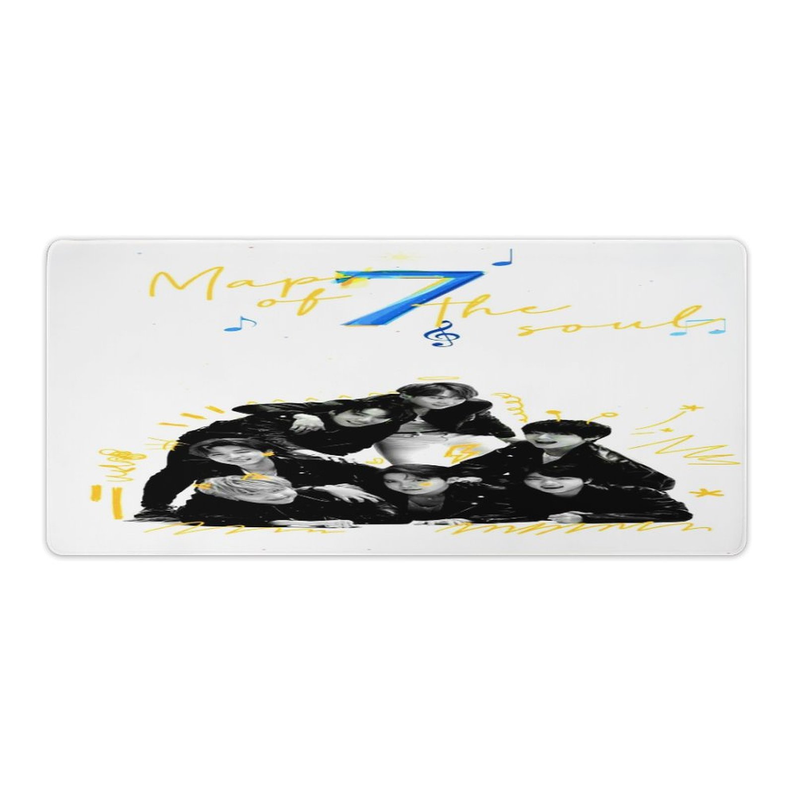 BTS Large Gaming Mouse Pad for Laptop Computer Rubber Edge-Locking ...