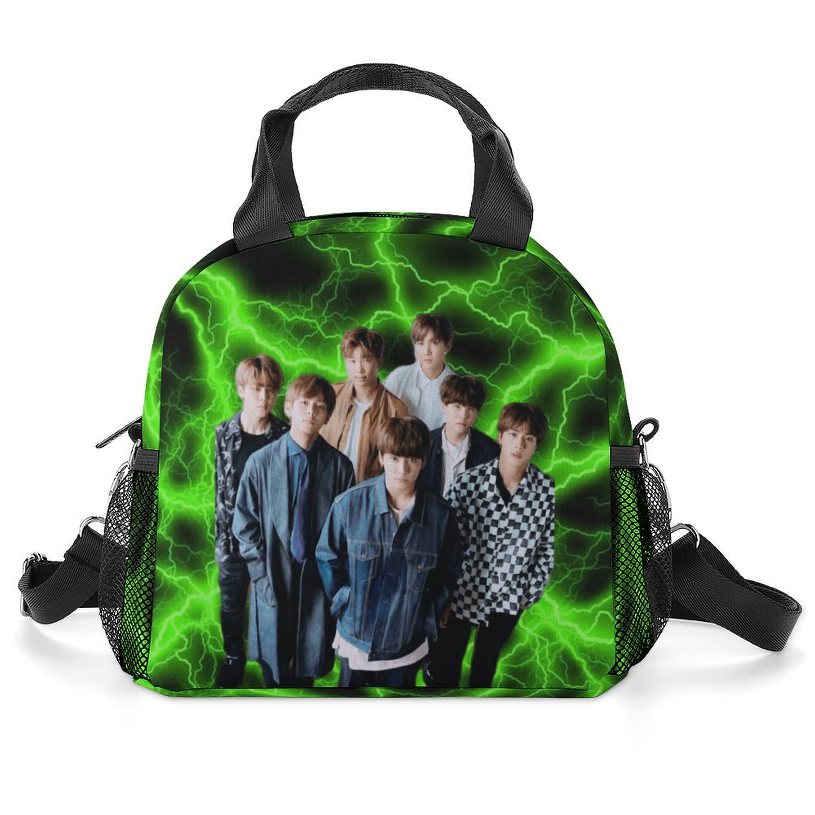 BTS Lunch Bag, Insulated Lunch Box with Shoulder Strap, Large Capacity ...