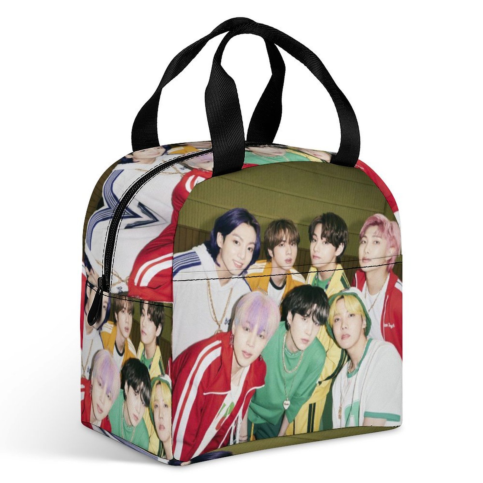 BTS Lunch Bag Reusable Lunch Box Container Bag Insulated Meal Tote ...
