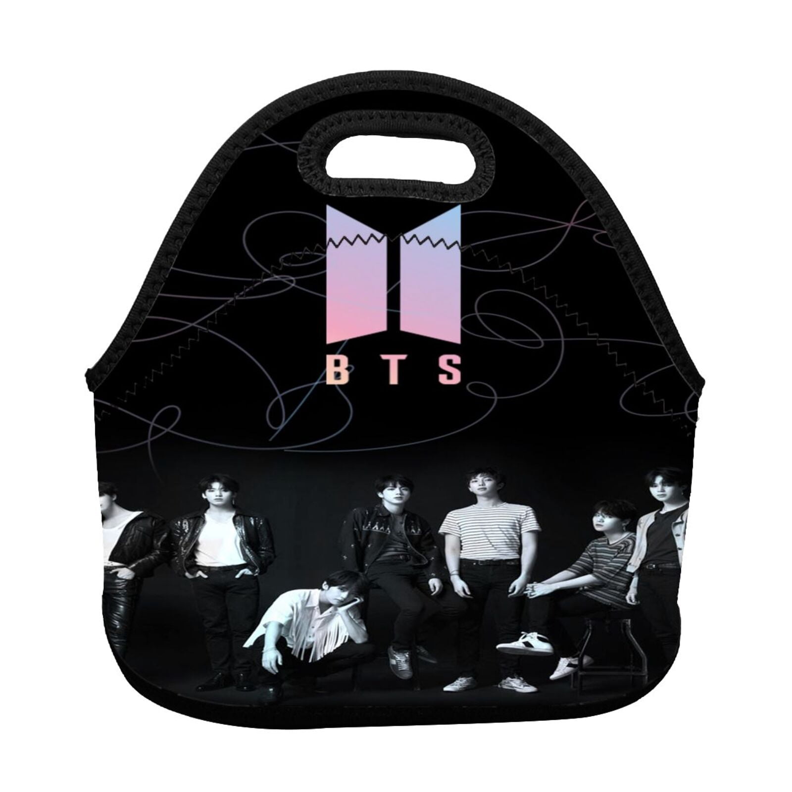 BTS Lunch bag Insulated lunch box Tote Bag Reusable washable picnic bag ...