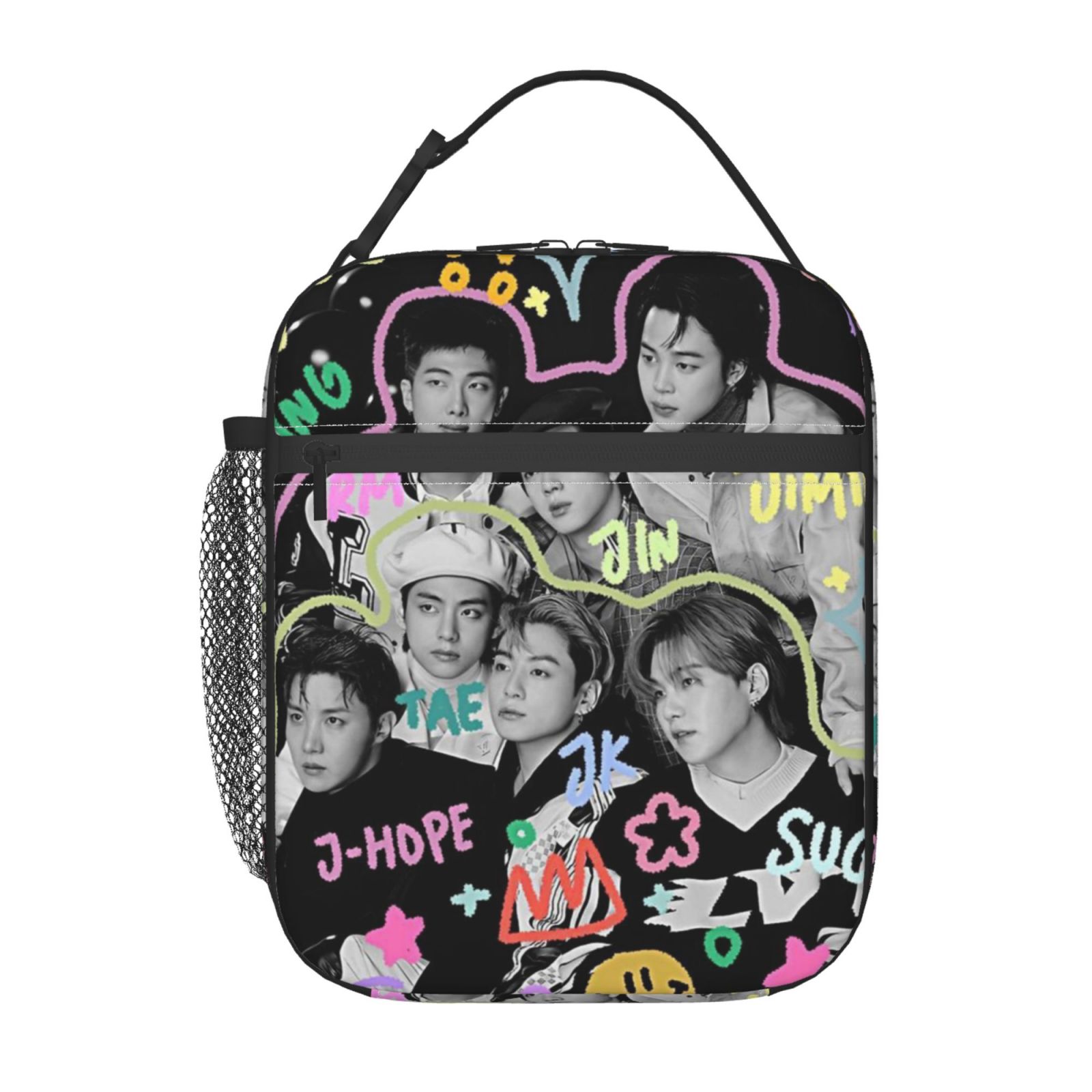 BTS Lunchbox Tote Bag Insulated Thermal Lunch Bag Food Bag Handbag For ...