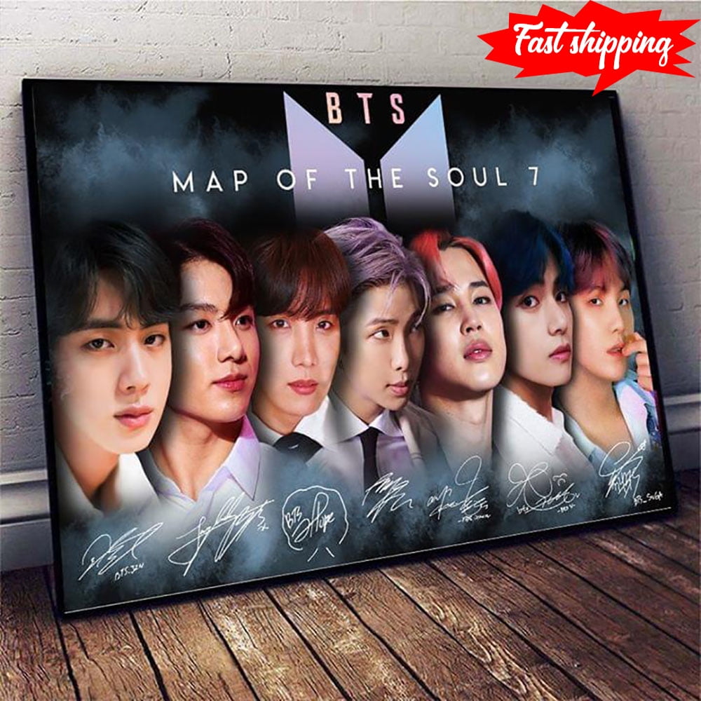 BTS Map Of The Soul 7 With Signatures For ARMY 24 x 36 Inch Poster ...