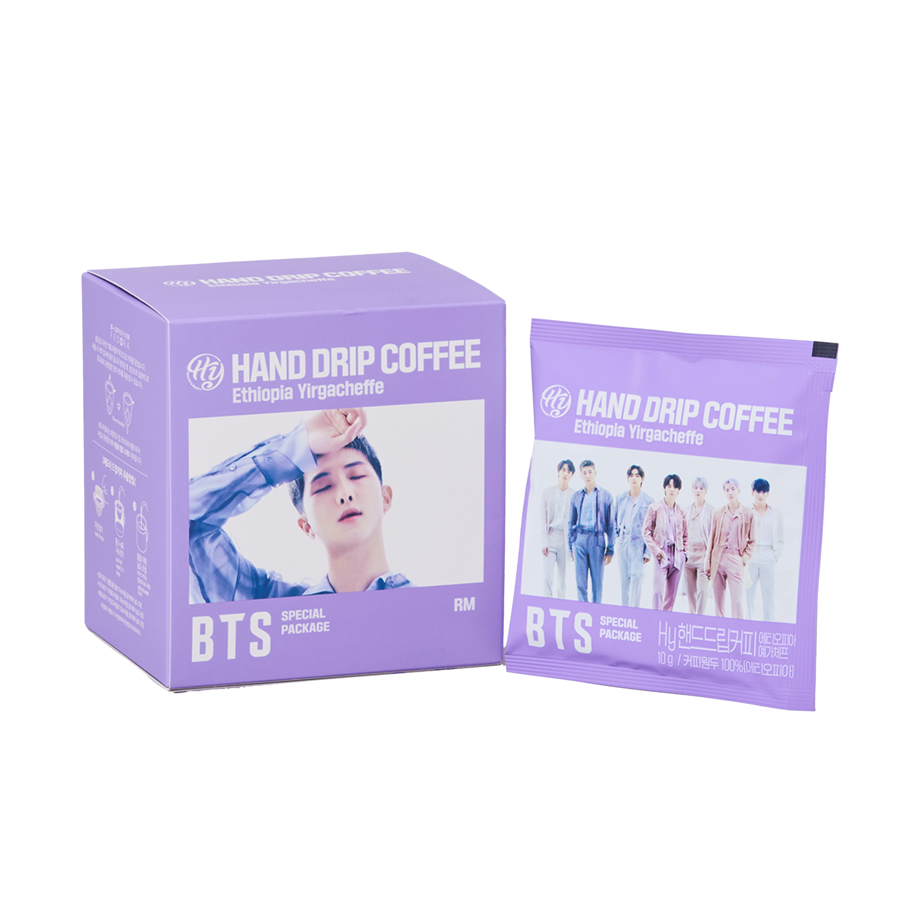 BTS Member New Hand Drip Ethiopia Yirgacheff Coffee, 7ea (RM) - Walmart.com