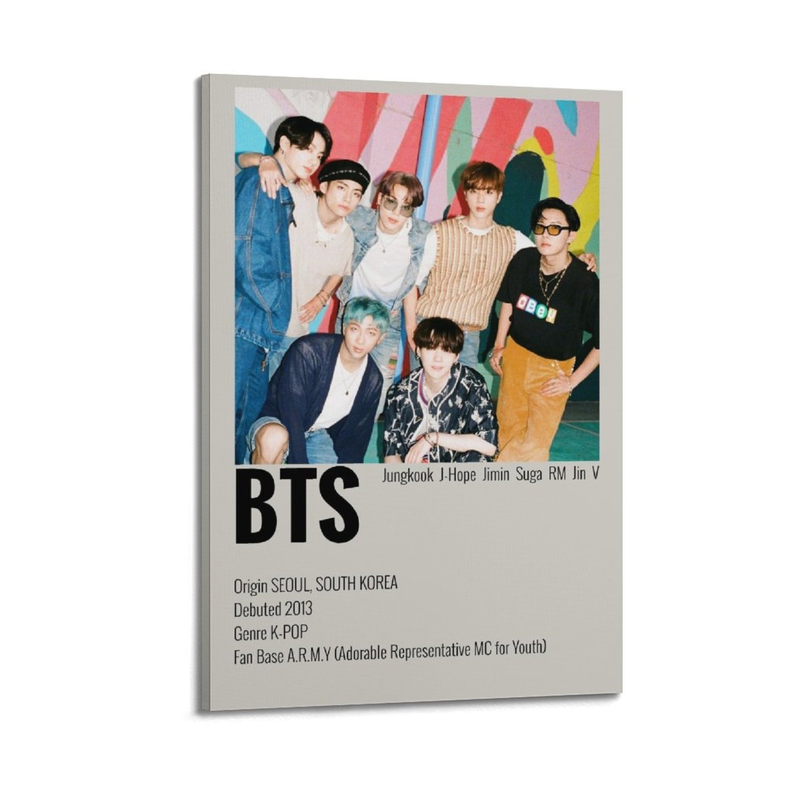 BTS Minimalist Poster Painting Vintage Poster Picture Print Wall Art ...