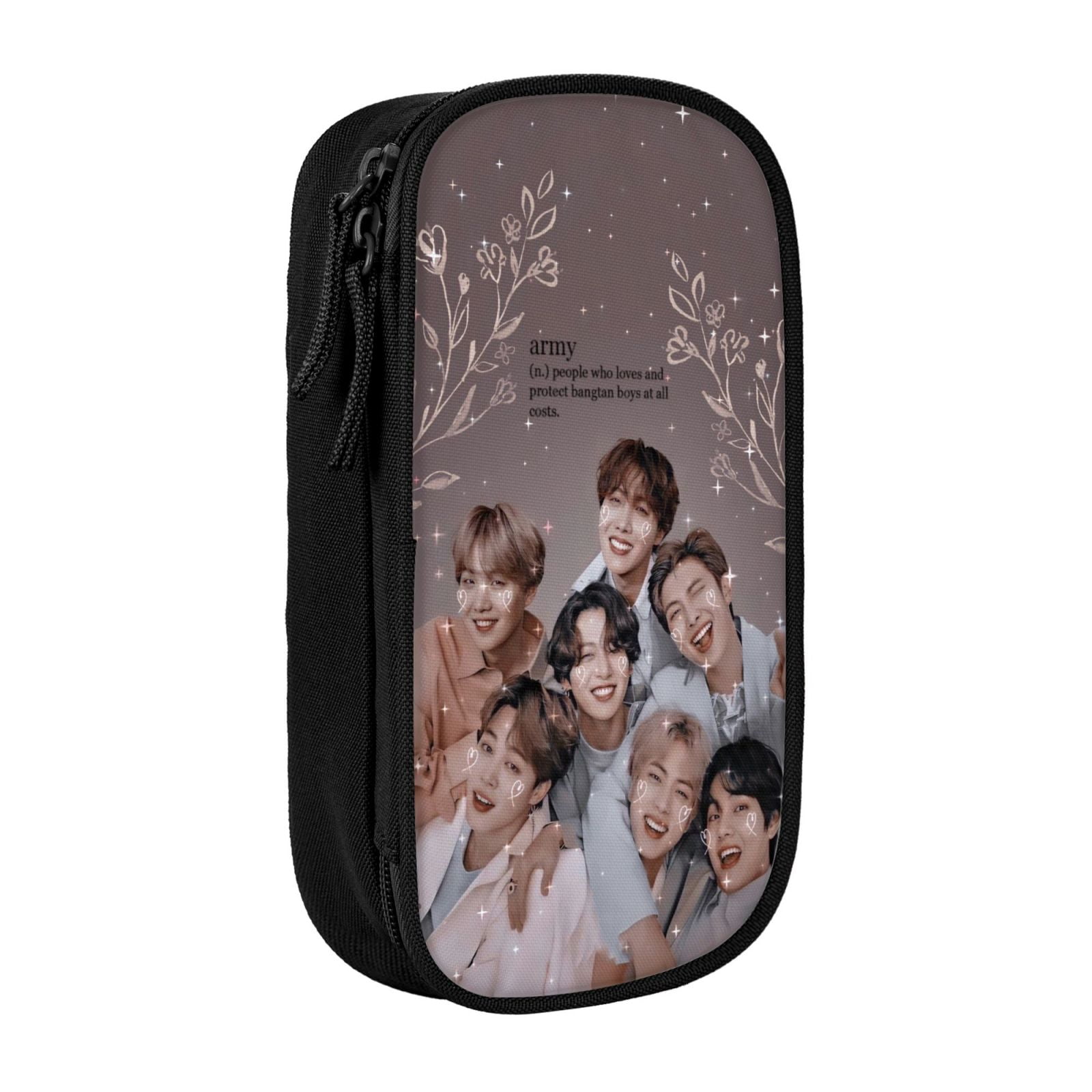 BTS Pencil Case Love Yourself Large Capacity Pen Case Double Zippers ...