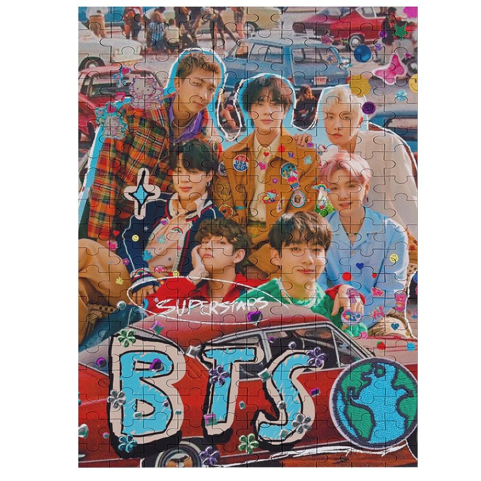 BTS Picture Puzzle 200 PCS Wooden Puzzle Artwork Jigsaw Puzzles for ...