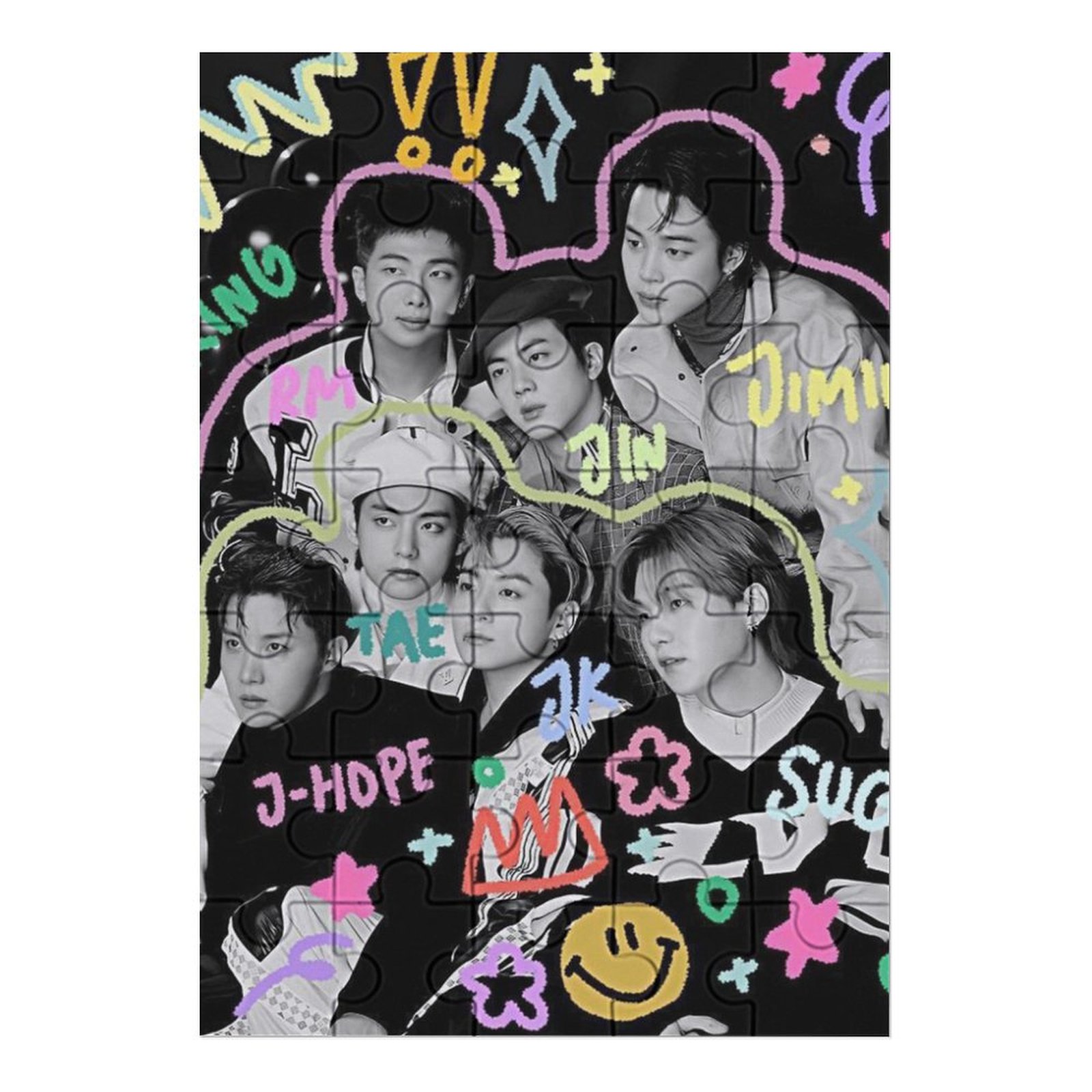 BTS Picture Puzzle 35 PCS Wooden Puzzle Artwork Jigsaw Puzzles for ...