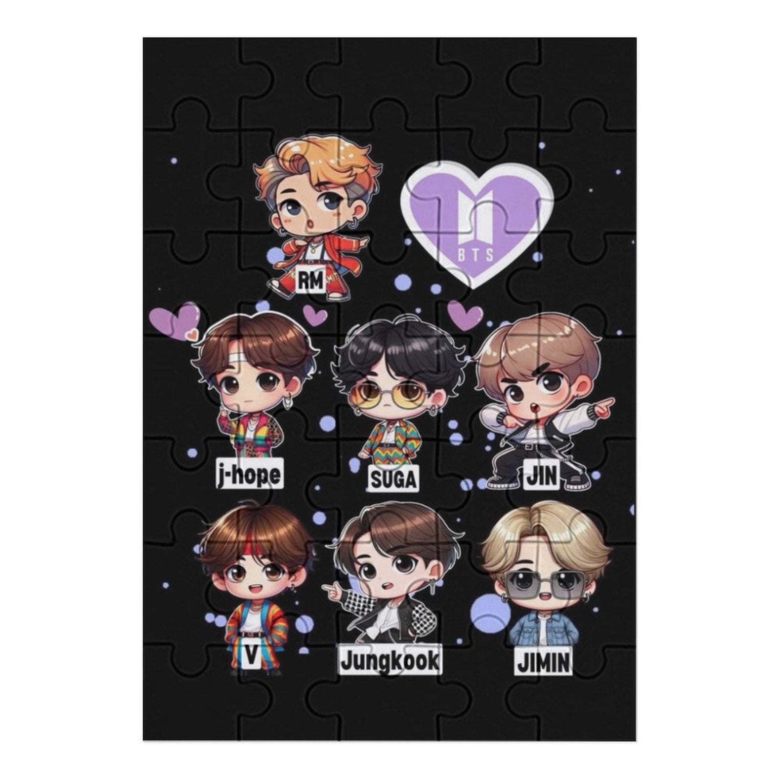 BTS Picture Puzzle 35 PCS Wooden Puzzle Artwork Jigsaw Puzzles for ...