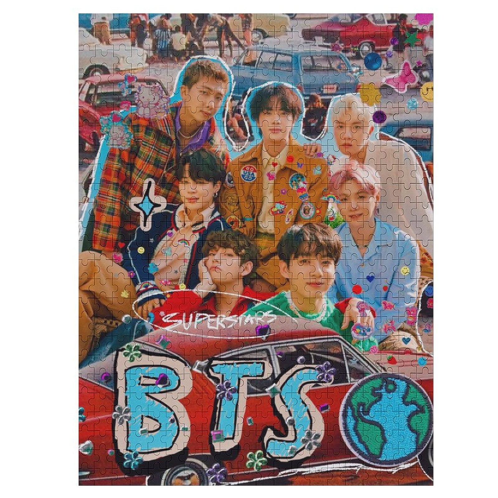 BTS Picture Puzzle 500 PCS Wooden Puzzle Artwork Jigsaw Puzzles for ...