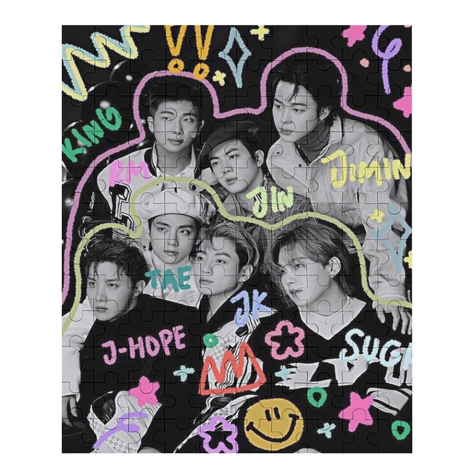 BTS Picture Puzzle 70 PCS Wooden Puzzle Artwork Jigsaw Puzzles for ...